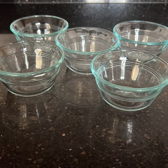 Pyrex | Kitchen | 5 Vtg Pyrex Green Glass Ramekins | Poshmark